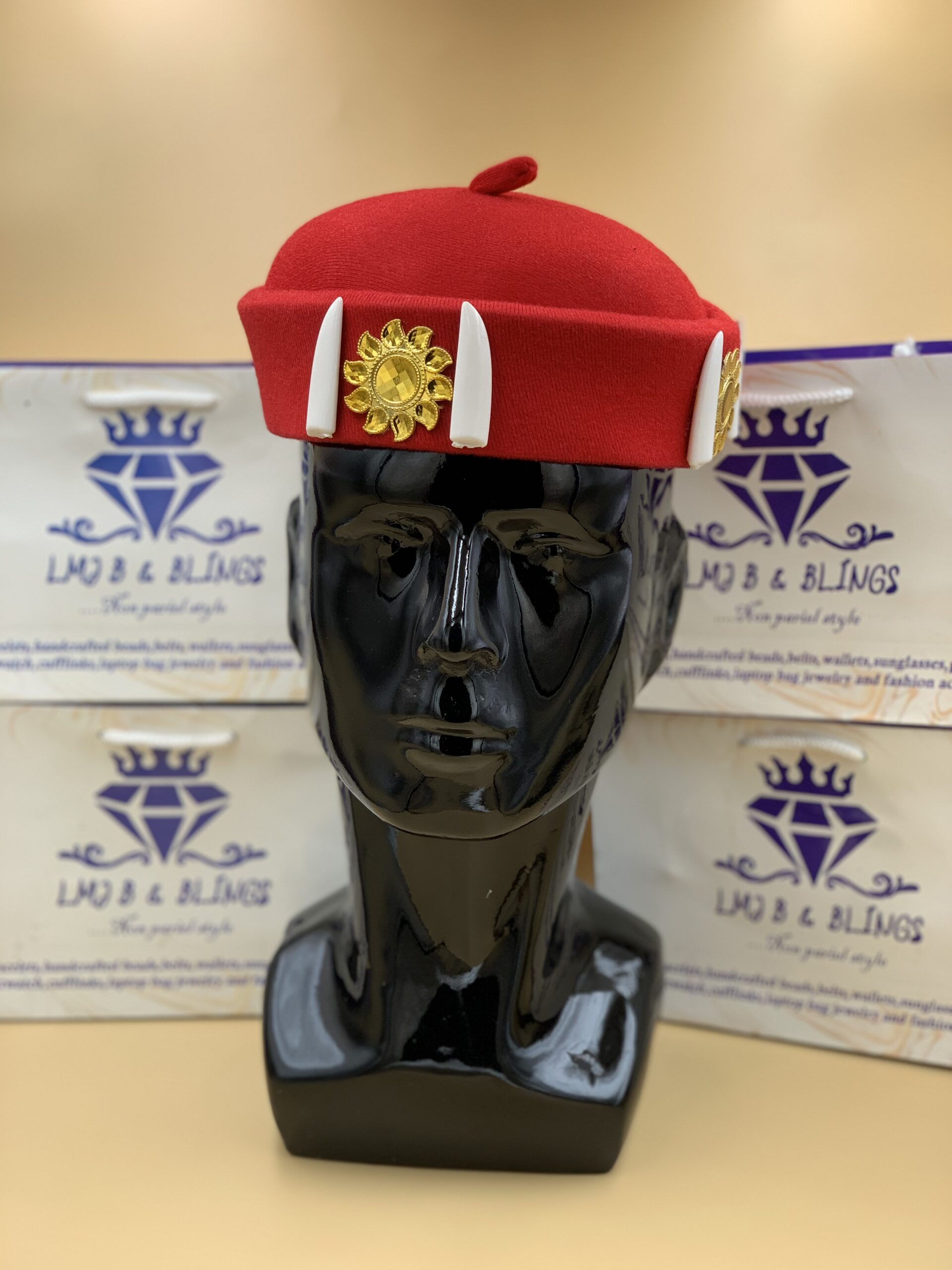 Red cap (tusk design) - LMJ